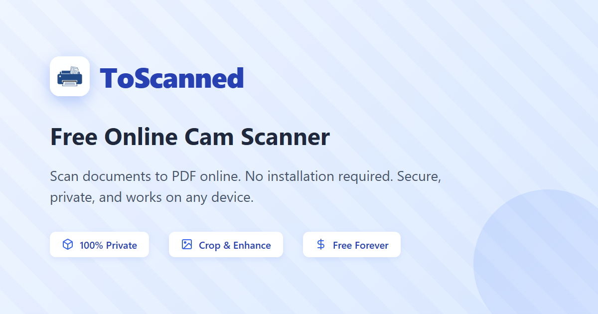 Online Cam Scanner - Free Scan to PDF & Image Scanner